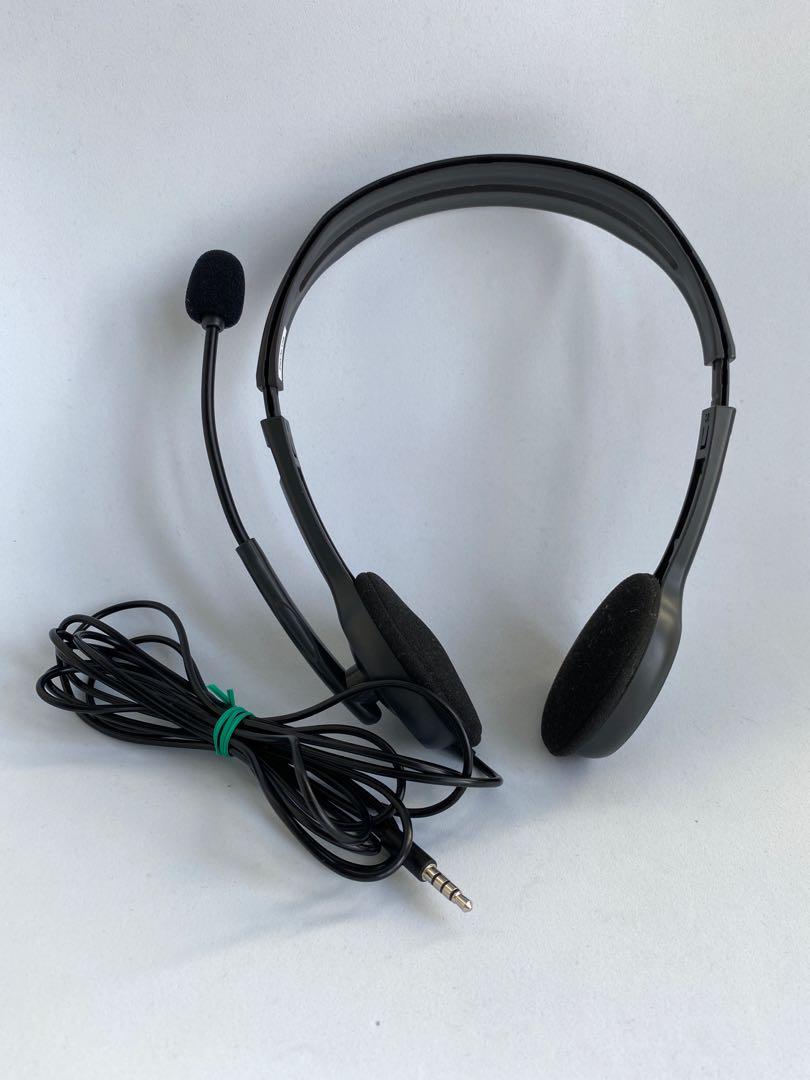 logitech headset with microphone, Audio, Headphones & Headsets on Carousell