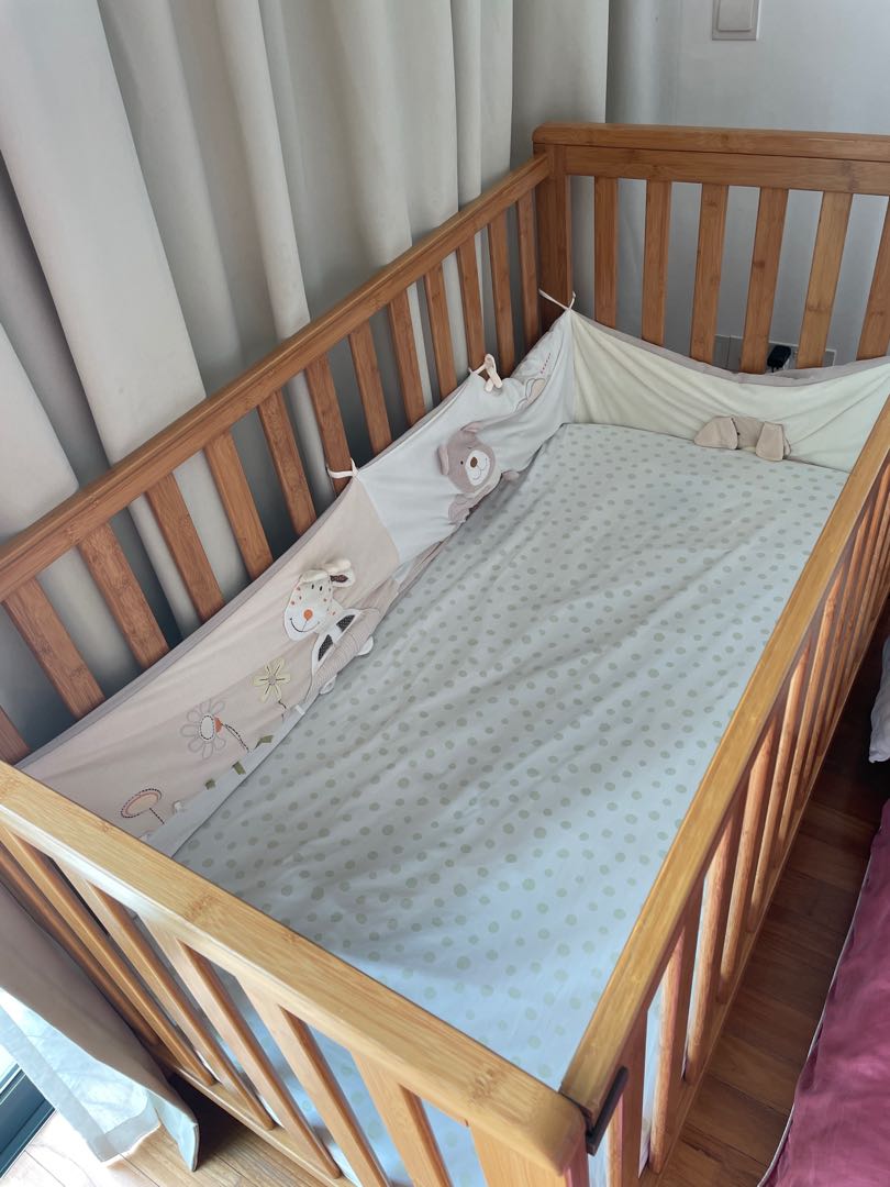 Lovely wooden cot by East Coast with free waterproof mattress, Babies ...