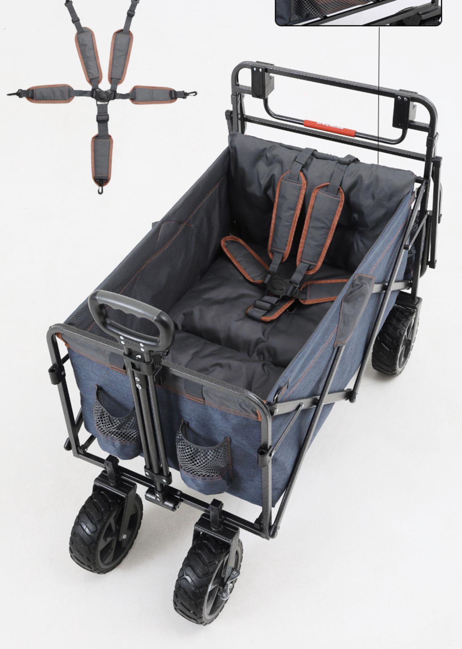 Stroller Wagon Trolley Cart Heavy Duty Push Pull Camping Outdoor ...