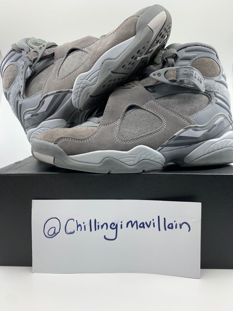 Nike Air Jordan 8 Retro Cool Grey Wolf Grey AJ8 Jordans Eight, Men's ...