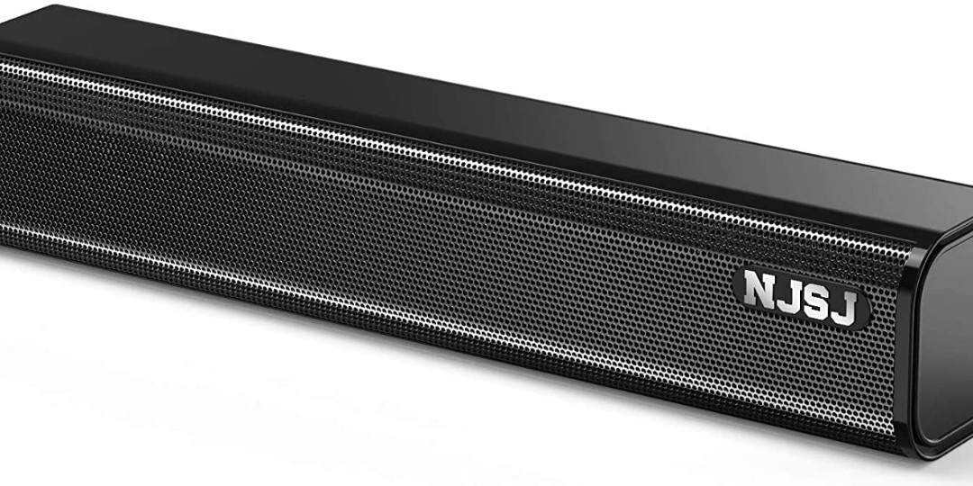 NJSJ Computer Soundbar Speakers,USB Wired 3.5 mm AUX-in Stereo PC ...