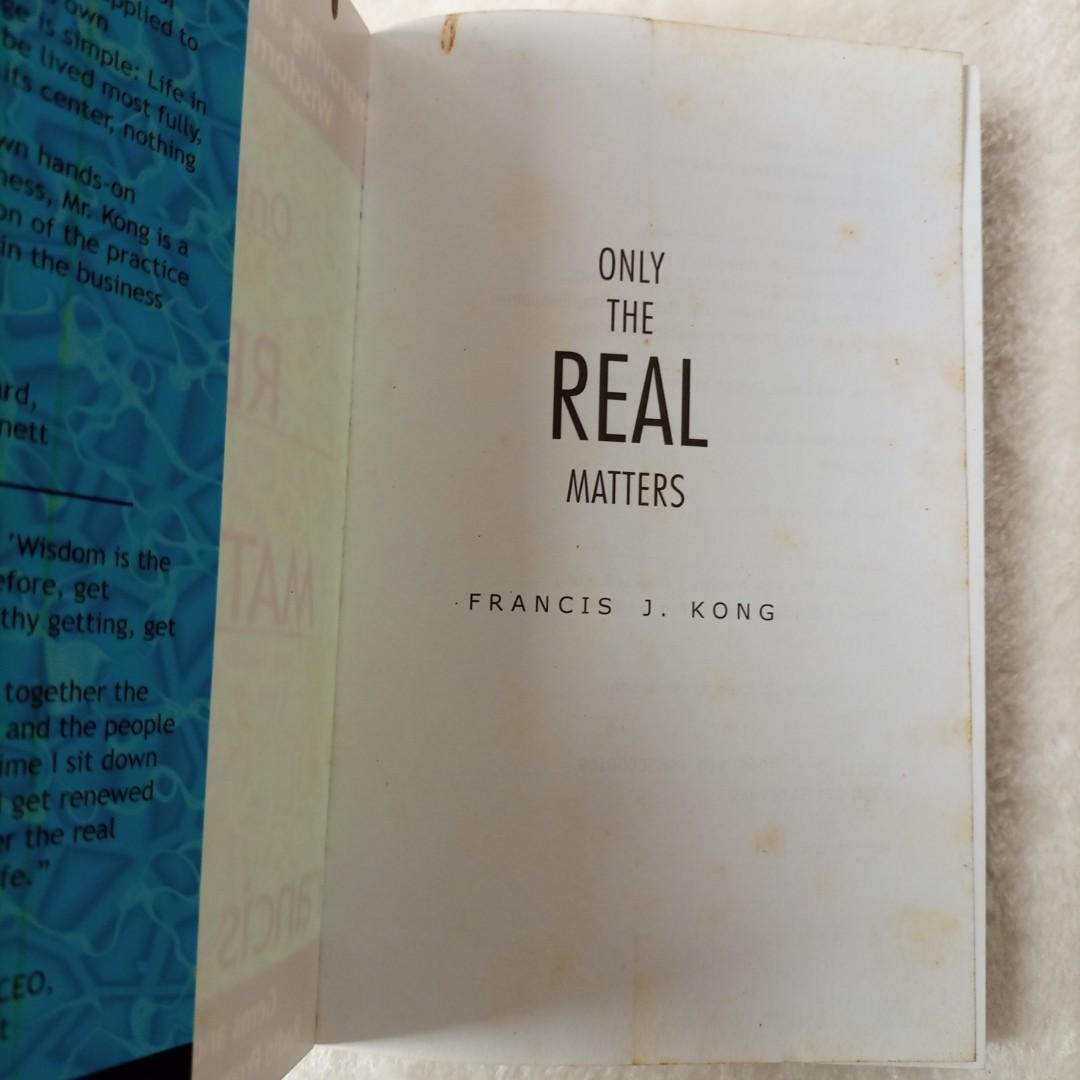 Only The Real Matters by Francis Kong, Hobbies & Toys, Books ...