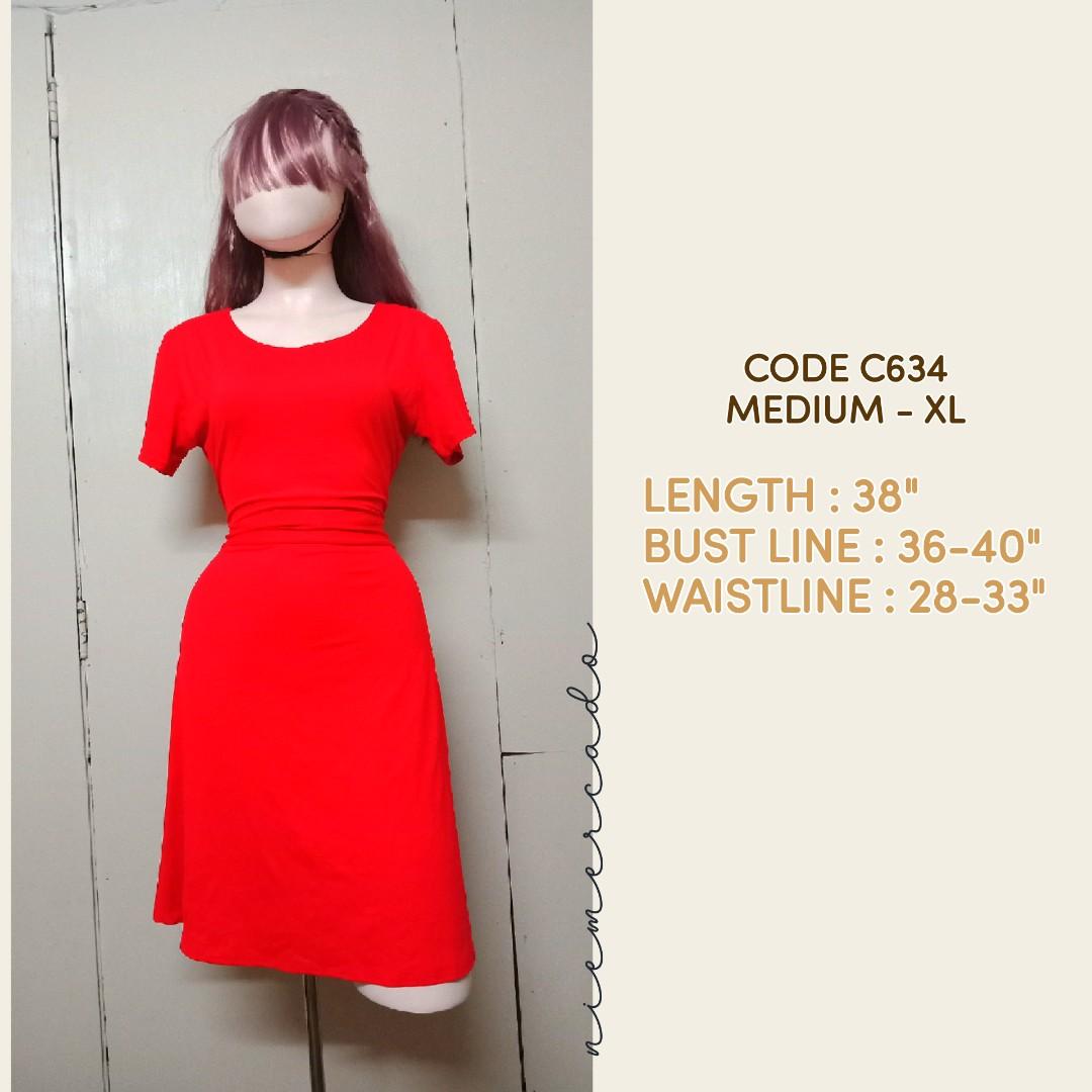 PLAIN RED DRESS, Women's Fashion, Dresses & Sets, Dresses on Carousell