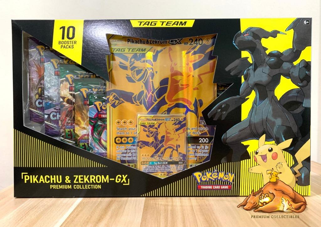 Pokemon TCG Pikachu and Zekrom Tag team GX Premium Collection Box, Hobbies & Toys, Toys & Games ...