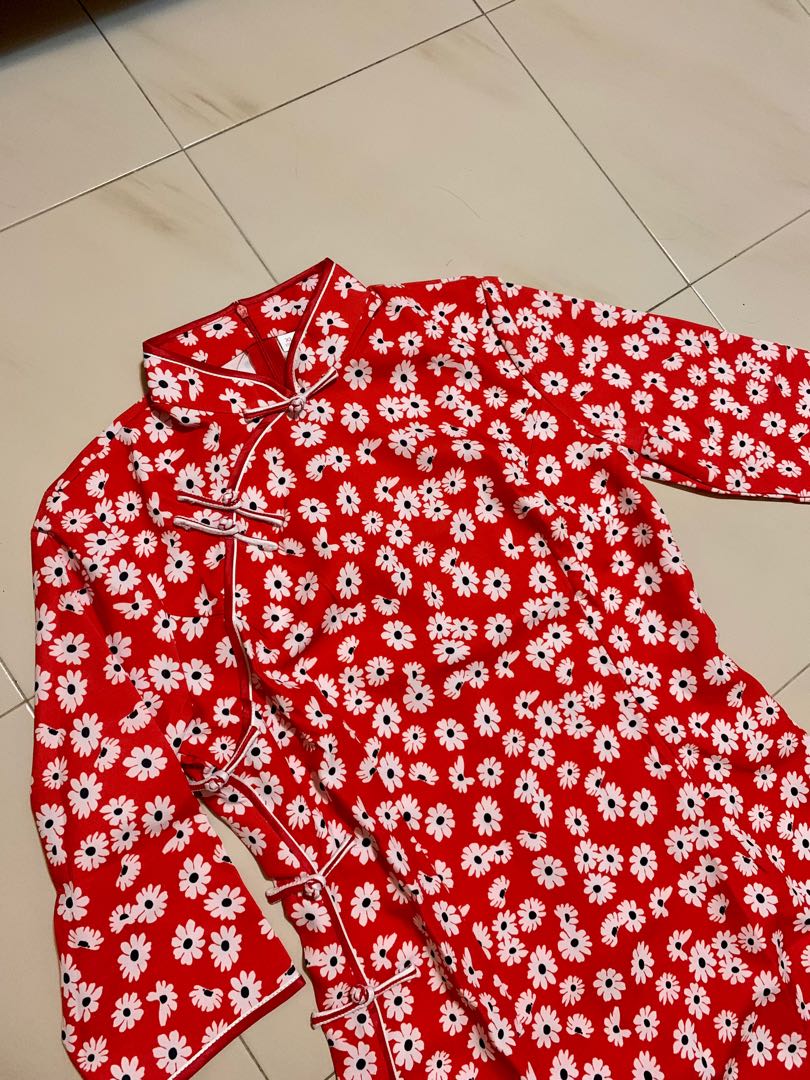Red Chinese Dress for CNY, Women's Fashion, Dresses & Sets, Traditional ...