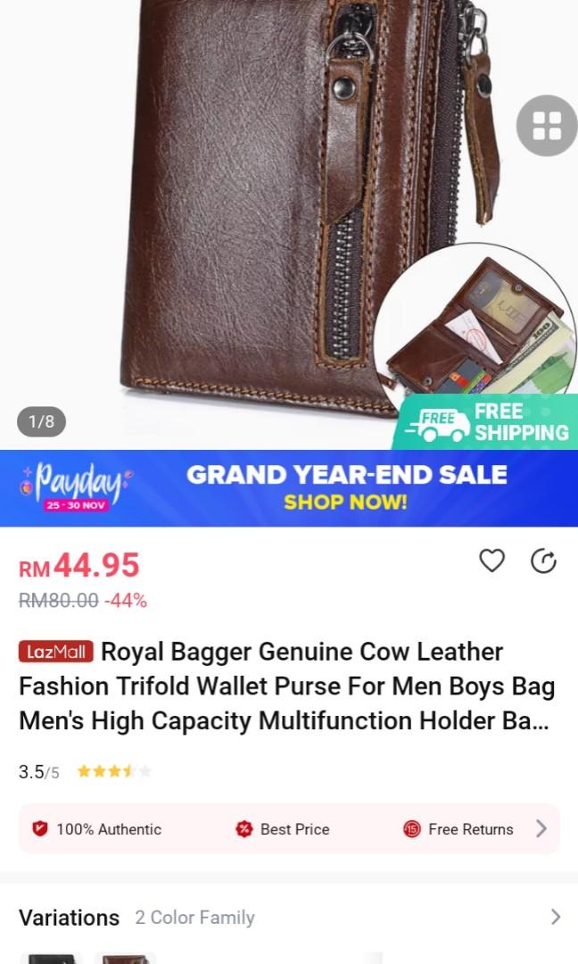 Royal bagger genuine leather mens wallet, Men's Fashion, Watches ...