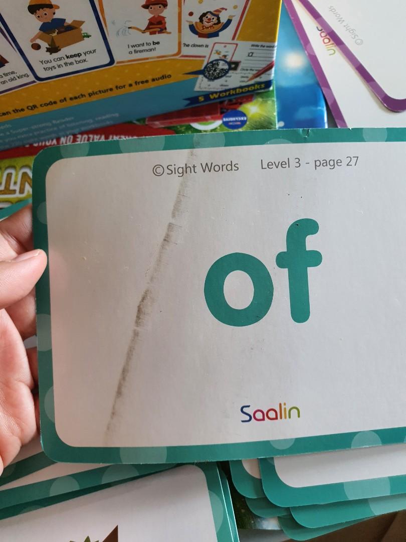 Saalin Sight Words box set, like new, FOC courier!, Hobbies & Toys ...