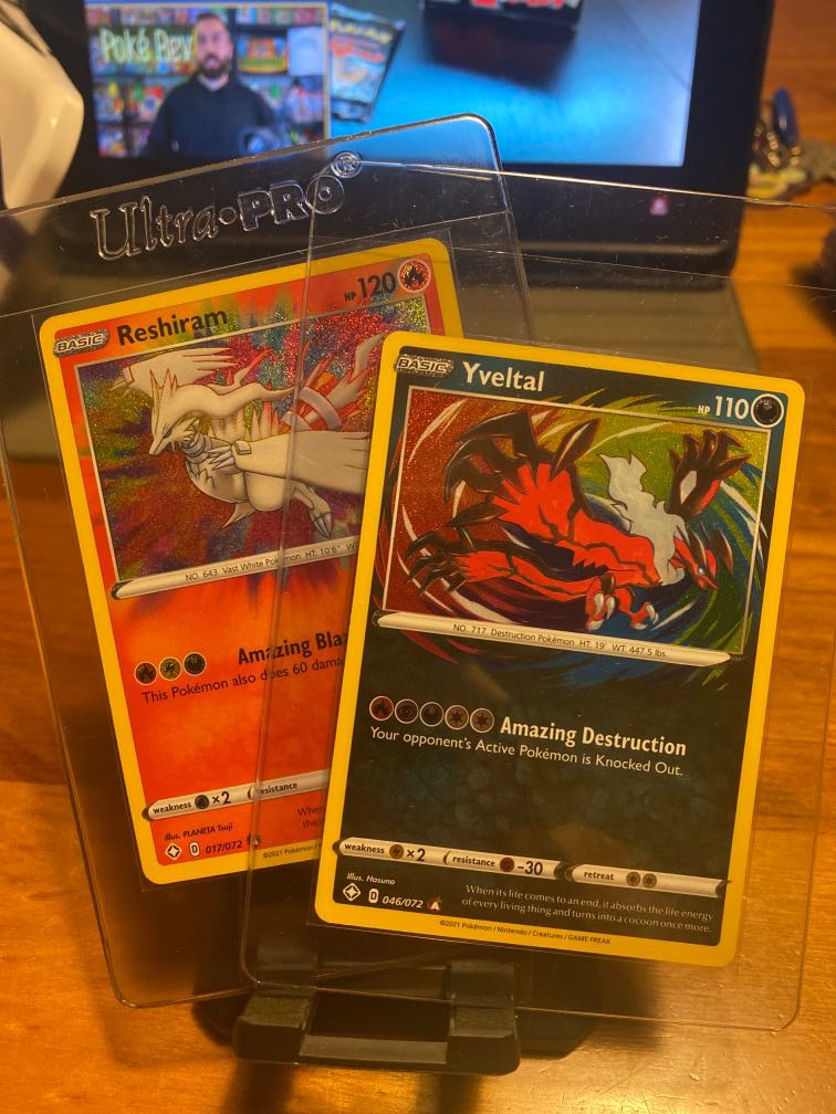 Shinning Fates Yveltal & Reshiram, Hobbies & Toys, Toys & Games on ...