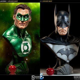 SIDESHOW Bust, Batman Life Size Bust , Green Lantern Life Size Bust ...