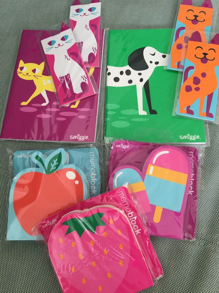 Smiggle notebooks, book marks and notepads, Hobbies & Toys, Stationery ...