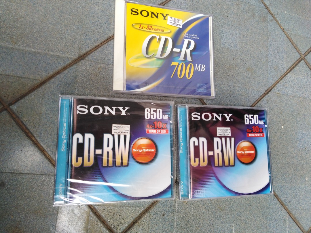 Sony CD-RW High Speed & CD-R disc (BARU), Hobbies & Toys, Music & Media ...