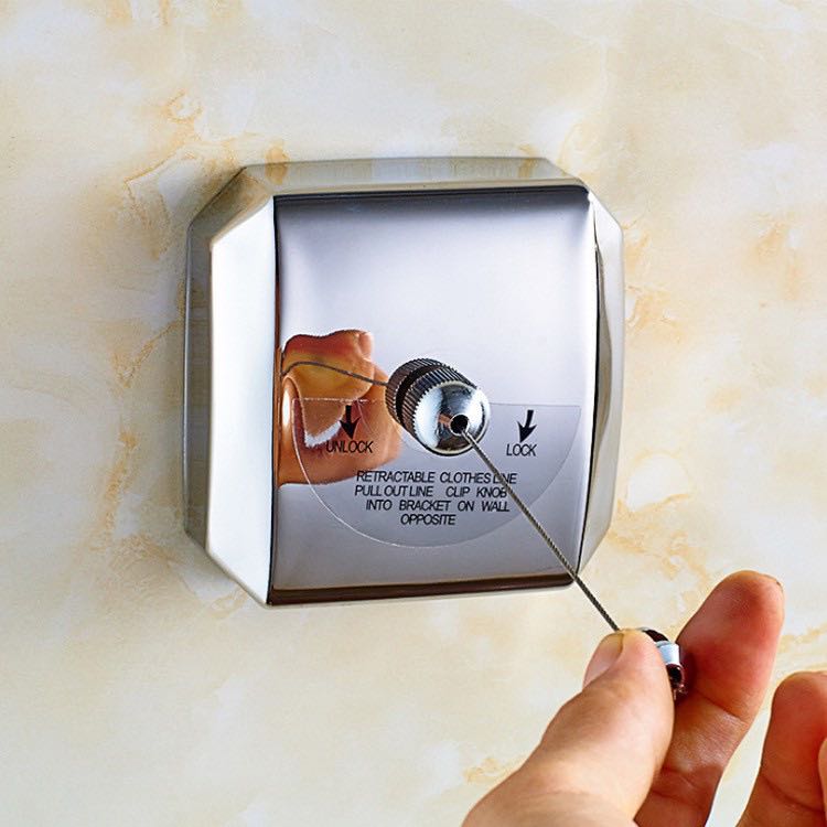 Stainless Steel Balcony Invisible Retractable Clothesline Clothes ...