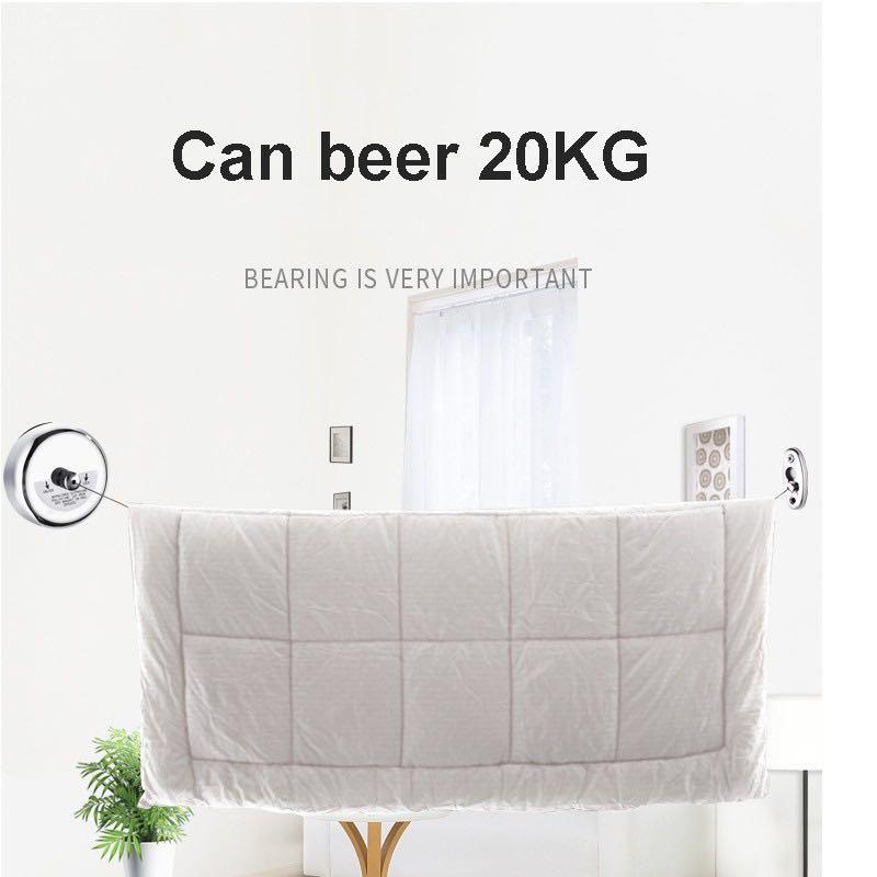 Stainless Steel Balcony Invisible Retractable Clothesline Clothes ...