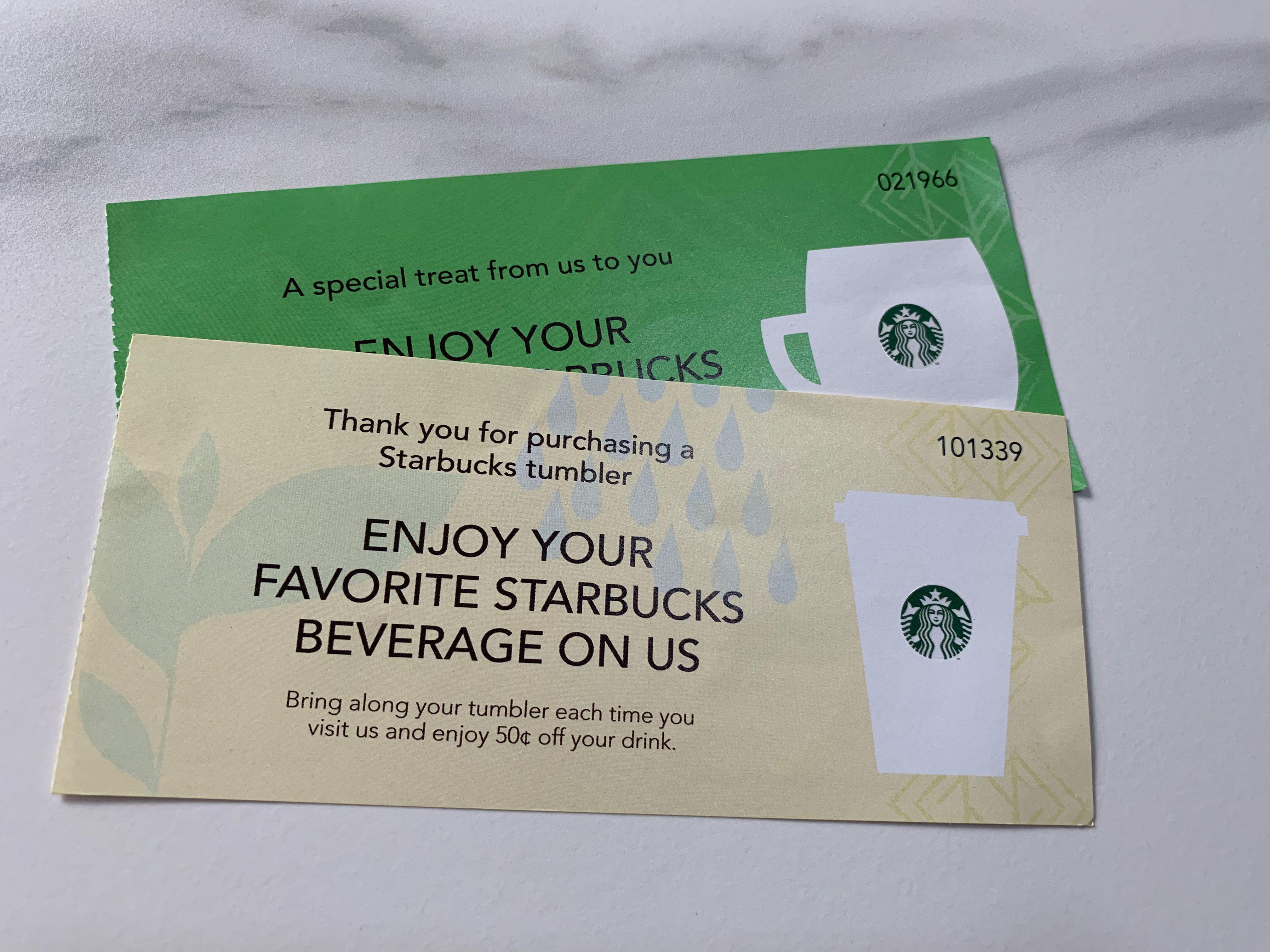 Starbucks vouchers for beverages, Tickets & Vouchers, Vouchers on Carousell