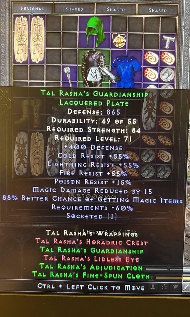 Tal armor, ammy and belt Diablo 2 resurrected. D2R, Video Gaming ...