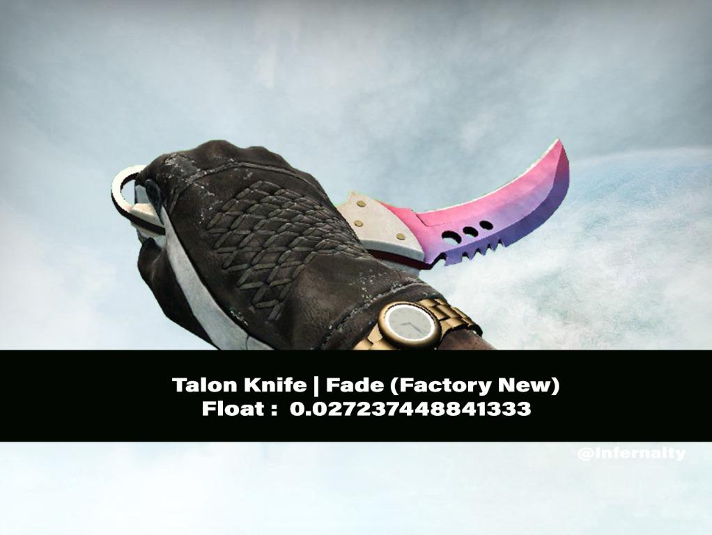 Talon Knife Fade FN CSGO SKINS KNIVES, Video Gaming, Gaming Accessories ...