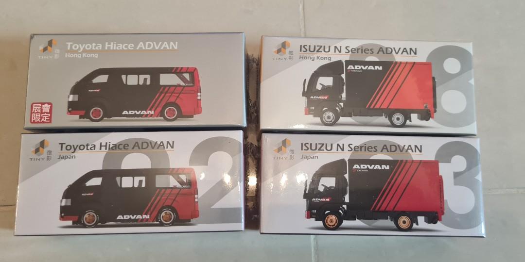 TINY HONG KONG DIE-CAST MODEL ADVAN TOYOTA HIACE / ISUZU N-SERIES ADVAN TRUCK JAPAN VERSION ...