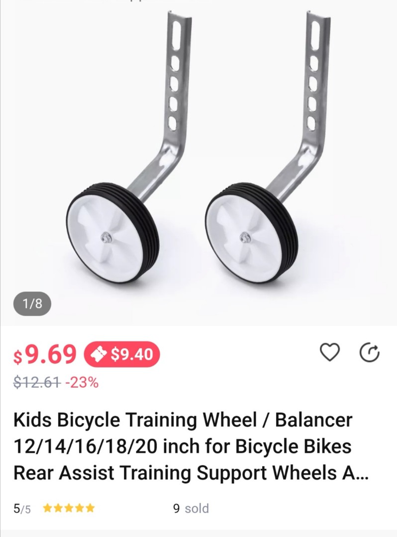 Training wheel, Sports Equipment, Bicycles & Parts, Parts & Accessories ...