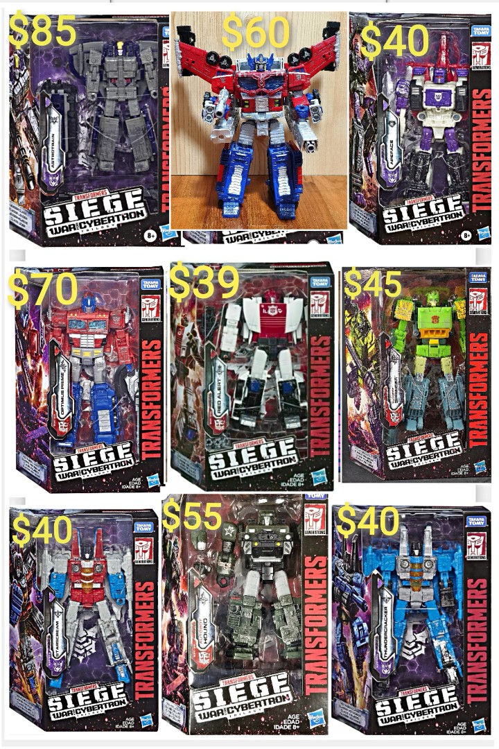 Transformers WFC Siege, Earthrise, Netflix, Battle Master, Flame Devil (Price see Descriptions ...