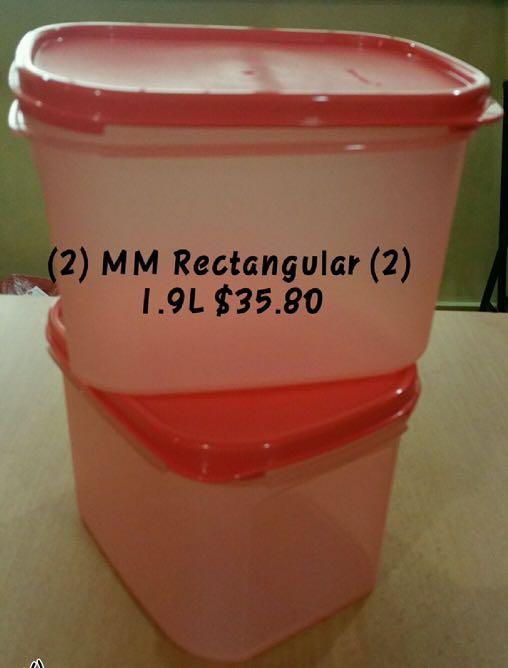 Tupperware MM rectangular, Furniture & Home Living, Kitchenware ...