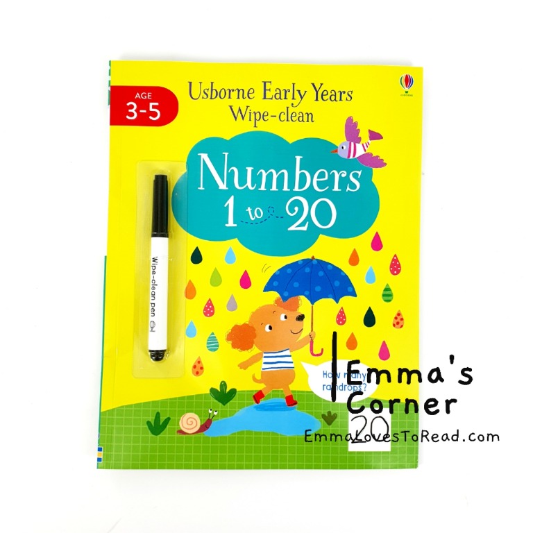 Usborne Early Years Wipe-Clean Numbers 1 to 20 Activity Book, Hobbies ...