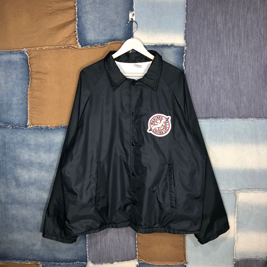 Vtg Japanese Baseball Marines Chiba Lotte Nylon Jacket, Men's Fashion ...