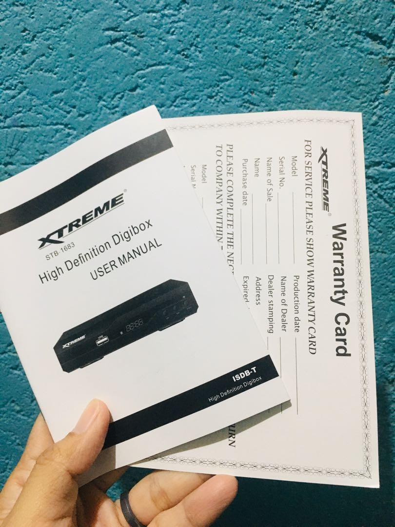 XTREME DIGITAL TERRESTRIAL HD RECEIVER STB1683, TV & Home Appliances ...