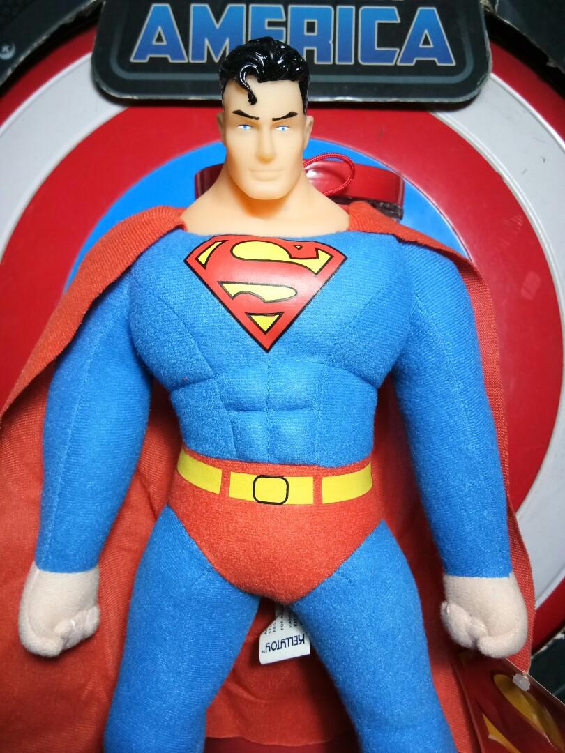 2006 DC Comics Kellytoy Superman 10" Inch Plush Doll Vinyl Head ...