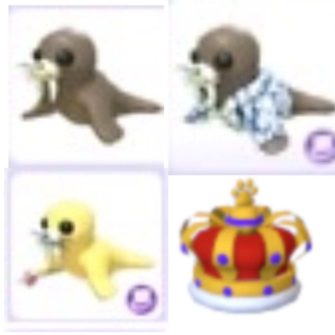 adopt me golden/summer/normal walrus roblox, Video Gaming, Gaming ...