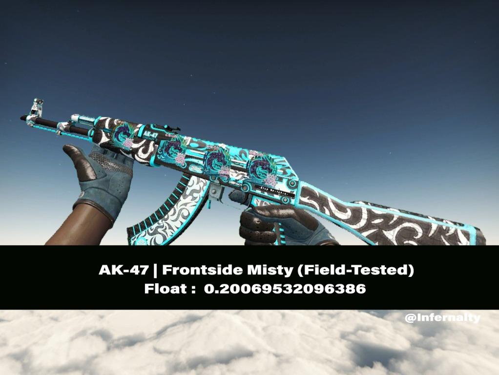 AK-47 Frontside Misty FT CSGO SKINS KNIVES, Video Gaming, Gaming ...