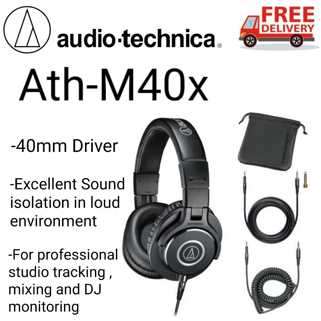 Audio-technica Ath-m40x, Audio, Headphones & Headsets on Carousell