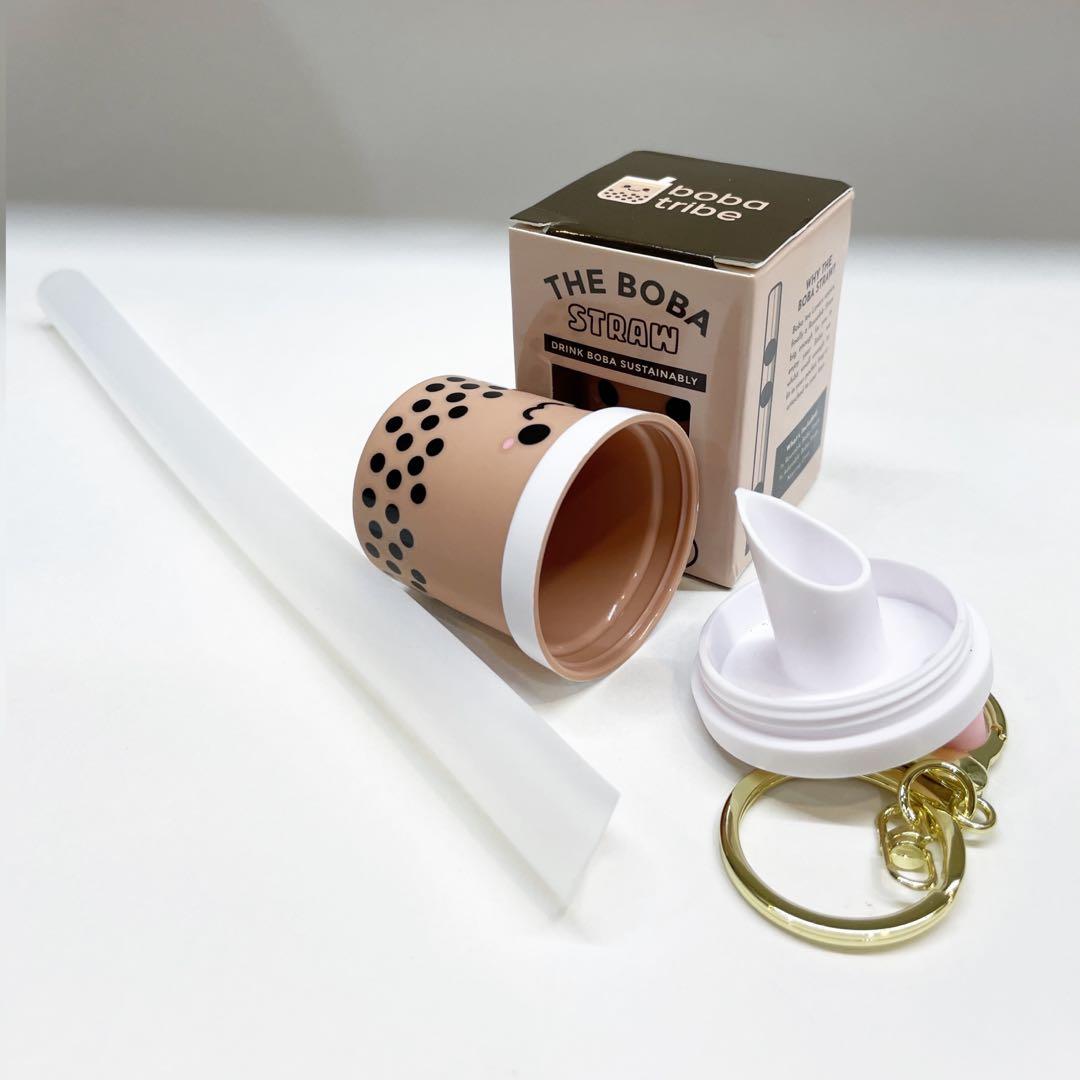 Authentic Boba Tea Straw Set (Straw & Keychain), Furniture & Home ...