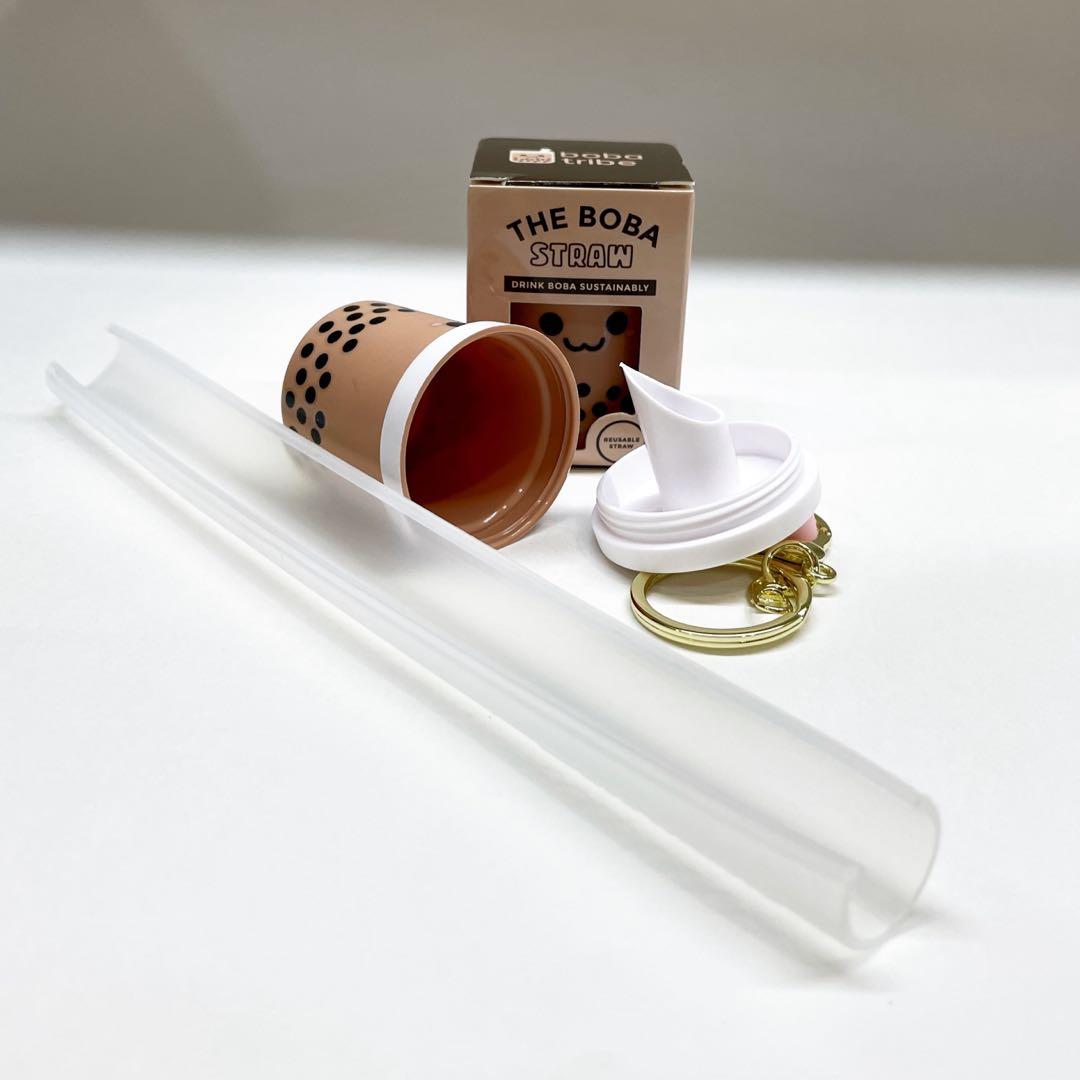 Authentic Boba Tea Straw Set (Straw & Keychain), Furniture & Home ...