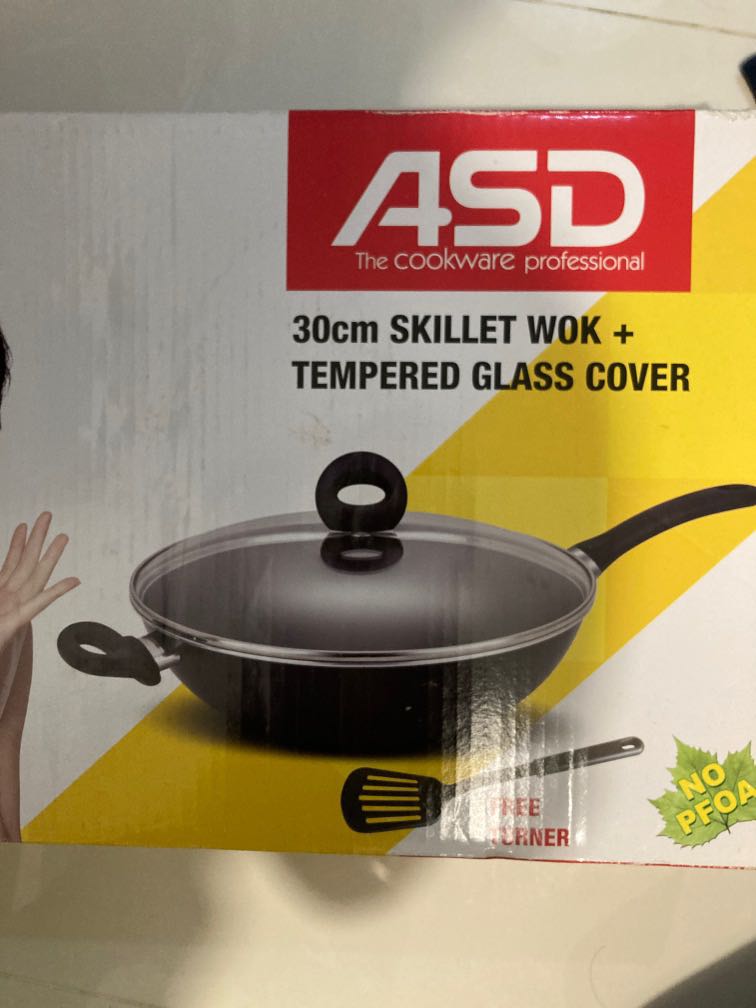 Brand new asd 30 cm skillet wok, Furniture & Home Living, Kitchenware ...