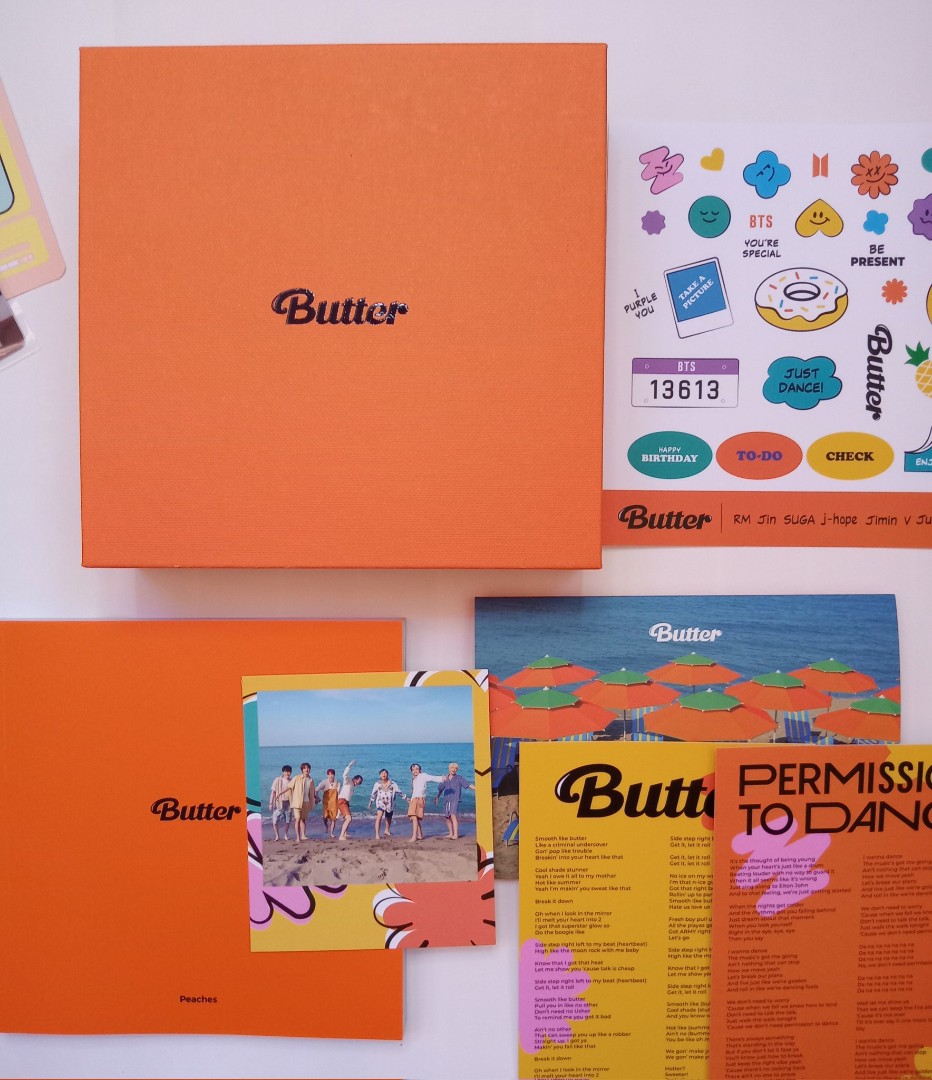 BTS BUTTER CD PEACHES VER UNSEALED ALBUM, Hobbies & Toys, Memorabilia ...