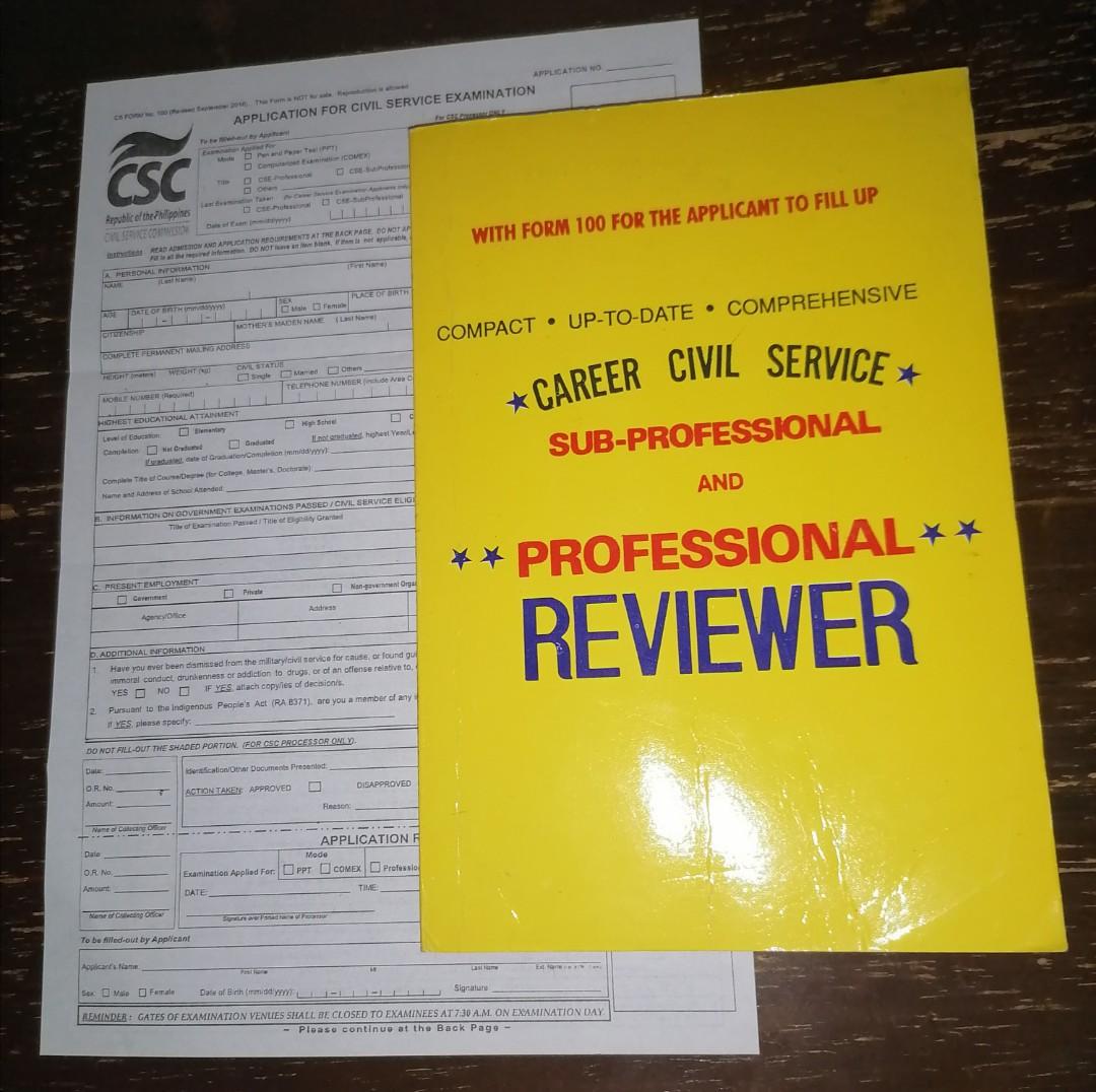 Career Civil Service Sub-professional and Professional Reviewer with ...
