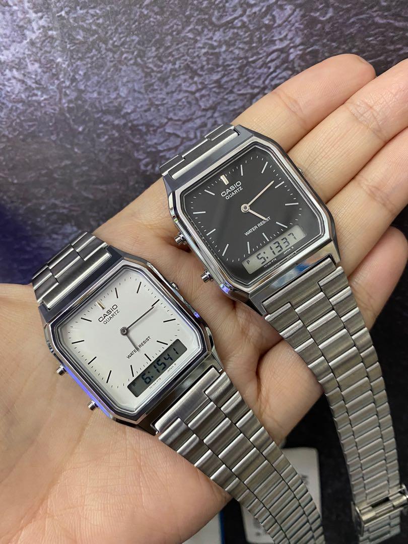 Casio vintage watch aq-230a-7d/aq-230a-1d 復古 有現貨 全新正品, 女裝, 手錶及配件, 手錶 - Carousell