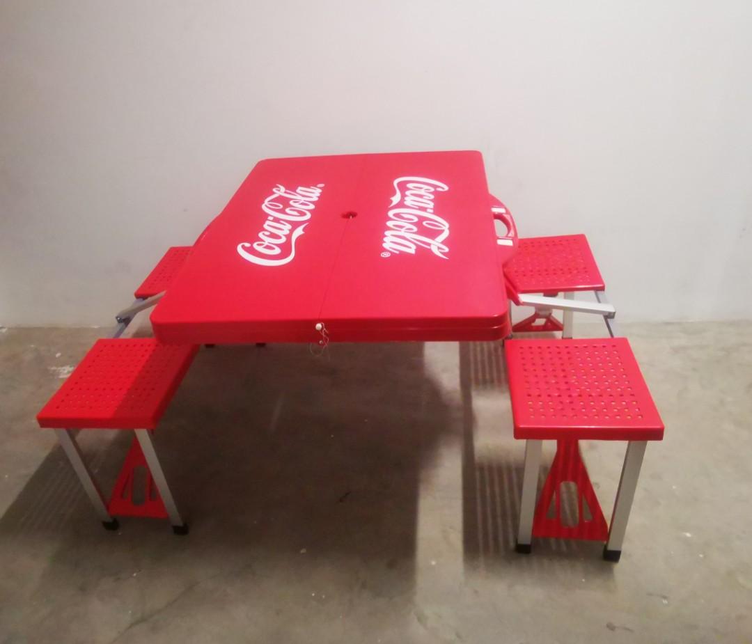 Coca-Cola Limited Edition Fordable Table With Chairs, Furniture & Home ...