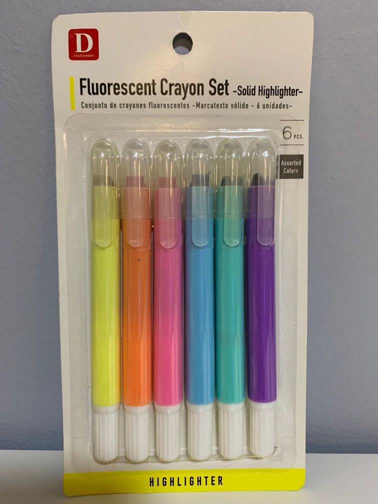 Fluorescent Crayon Set, Hobbies & Toys, Stationery & Craft, Craft ...