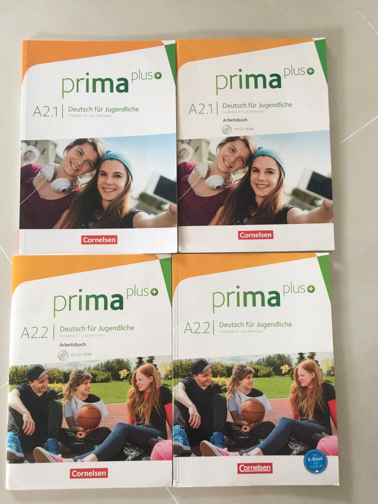 German Prima Plus textbk & workbk with CD Rom A2.1 & A2.2, Hobbies ...