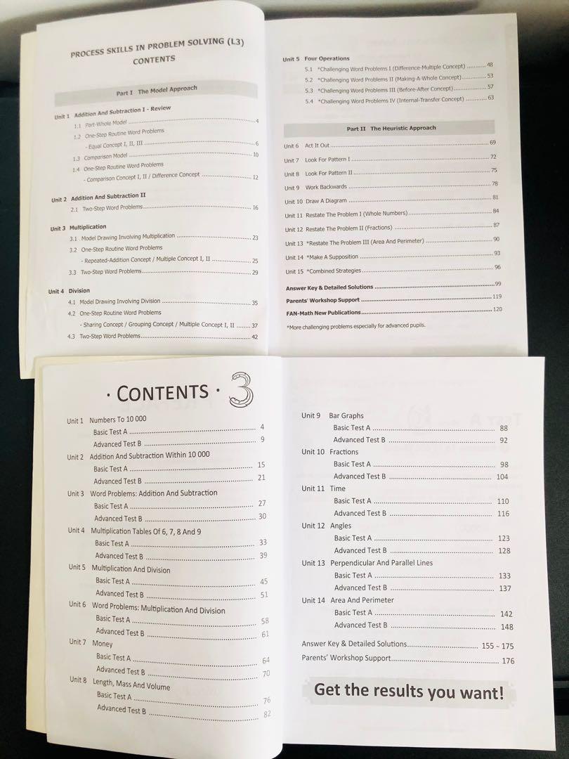 Good as New P3 Math Books / Primary 3 FAN- Math : Process Skills ...