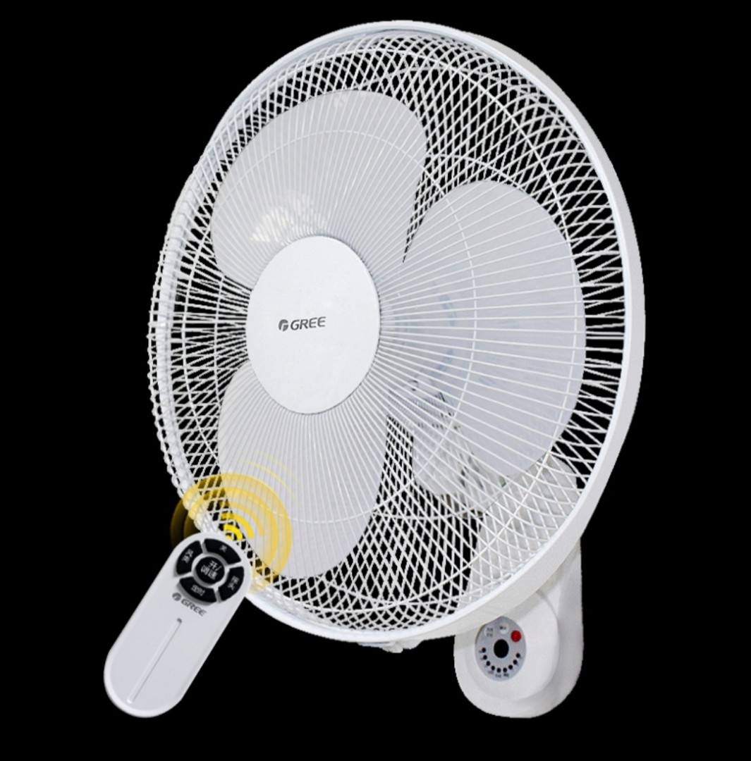 Gree wall mount fan 16 inch remote control (brand new), Furniture ...