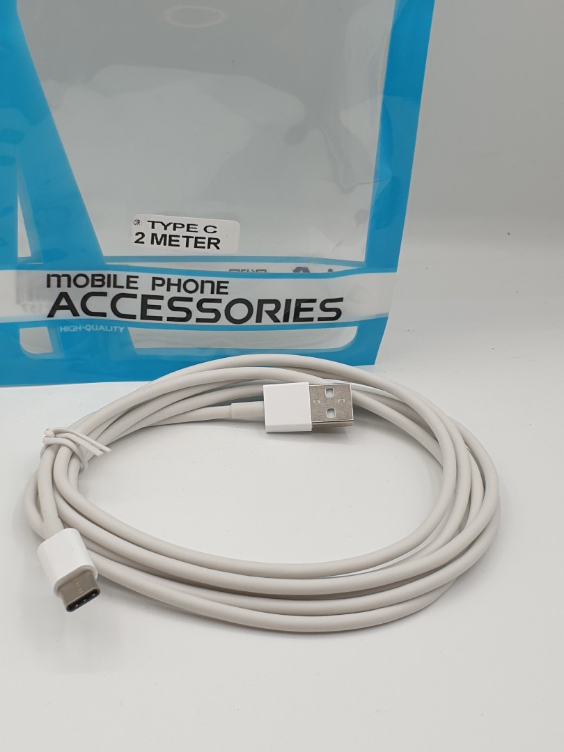 Handphone Type C cable 2M, Mobile Phones & Gadgets, Mobile & Gadget Accessories, Chargers ...