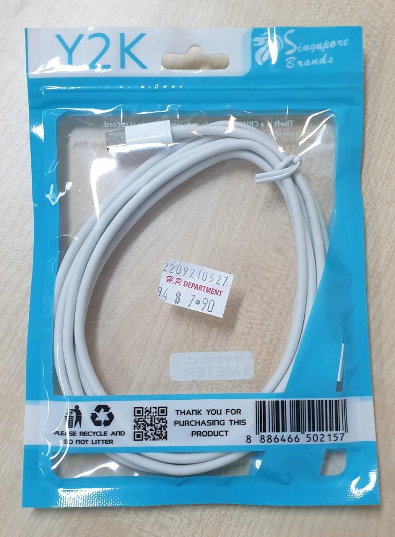 Handphone Type C cable 2M, Mobile Phones & Gadgets, Mobile & Gadget ...