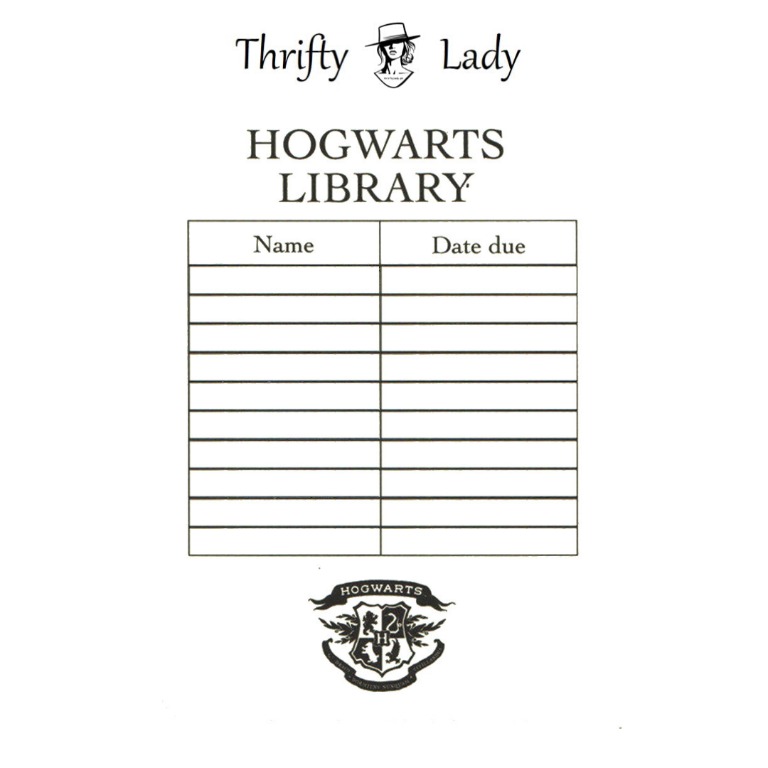 Harry Potter Collection: Hogwarts Library Card, Hobbies & Toys ...