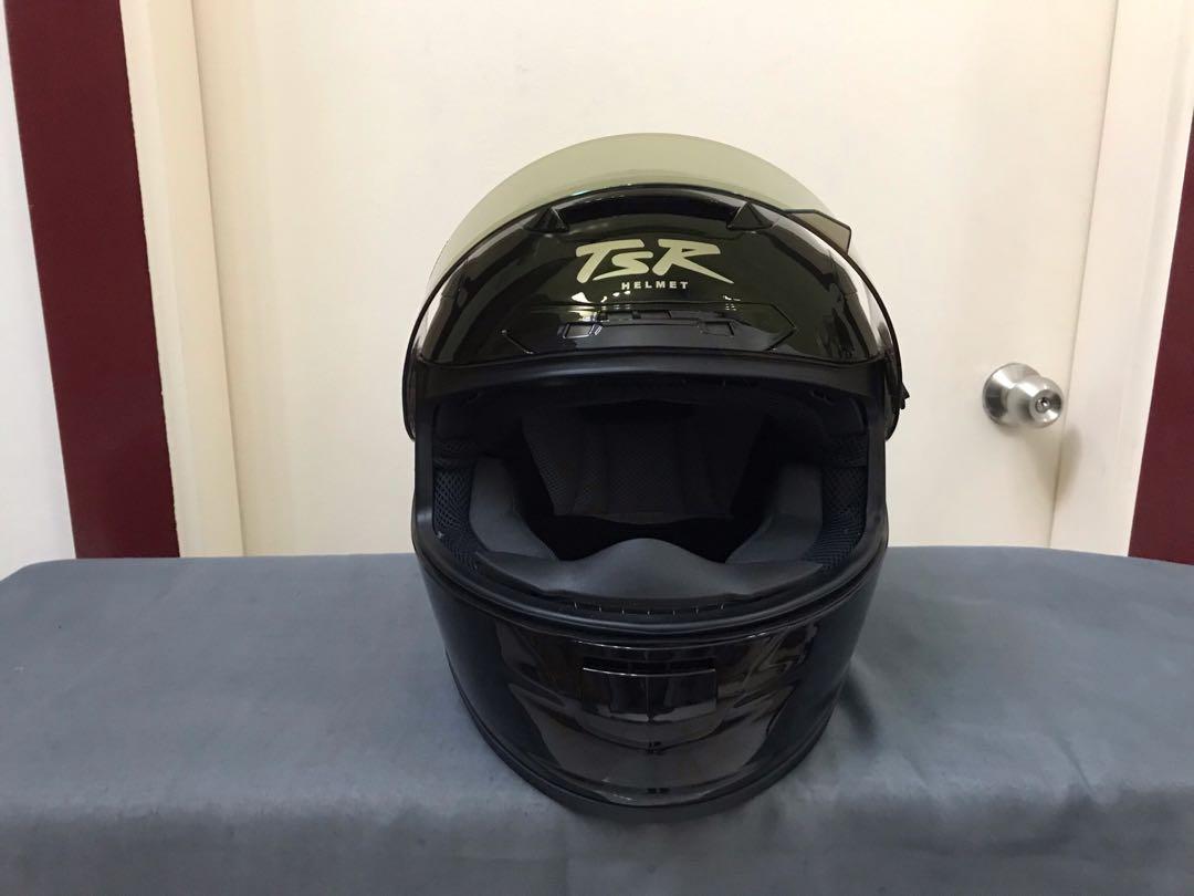 Helmet Tsr Full Face With Blue Visor size M, Auto Accessories on Carousell