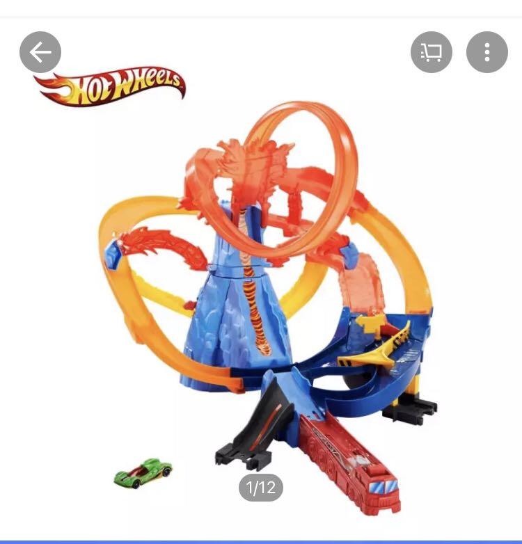 Hot Wheels Volcano Escape Themed Roundabout Track. Toys Hotwheels ...