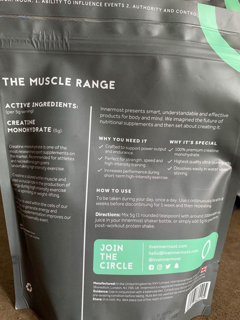 INNERMOST Protein Powder and Creatine Monohydrate, Health & Nutrition ...