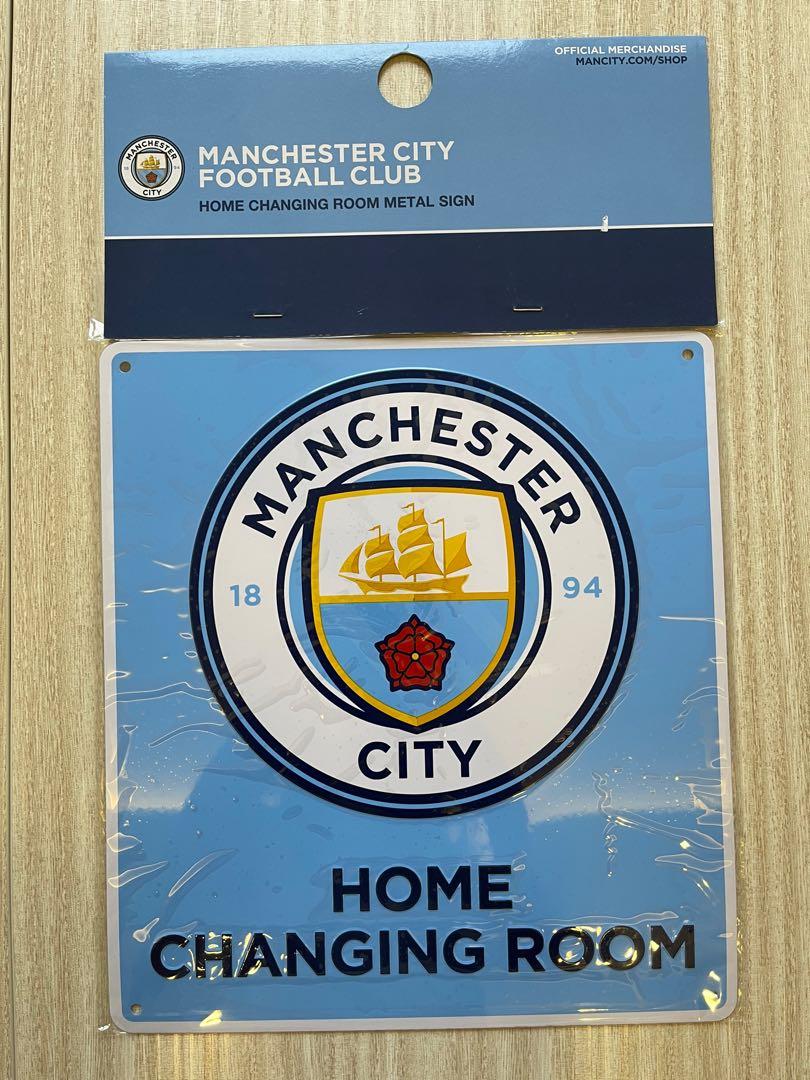Manchester City Metal Sign, Hobbies & Toys, Memorabilia & Collectibles ...