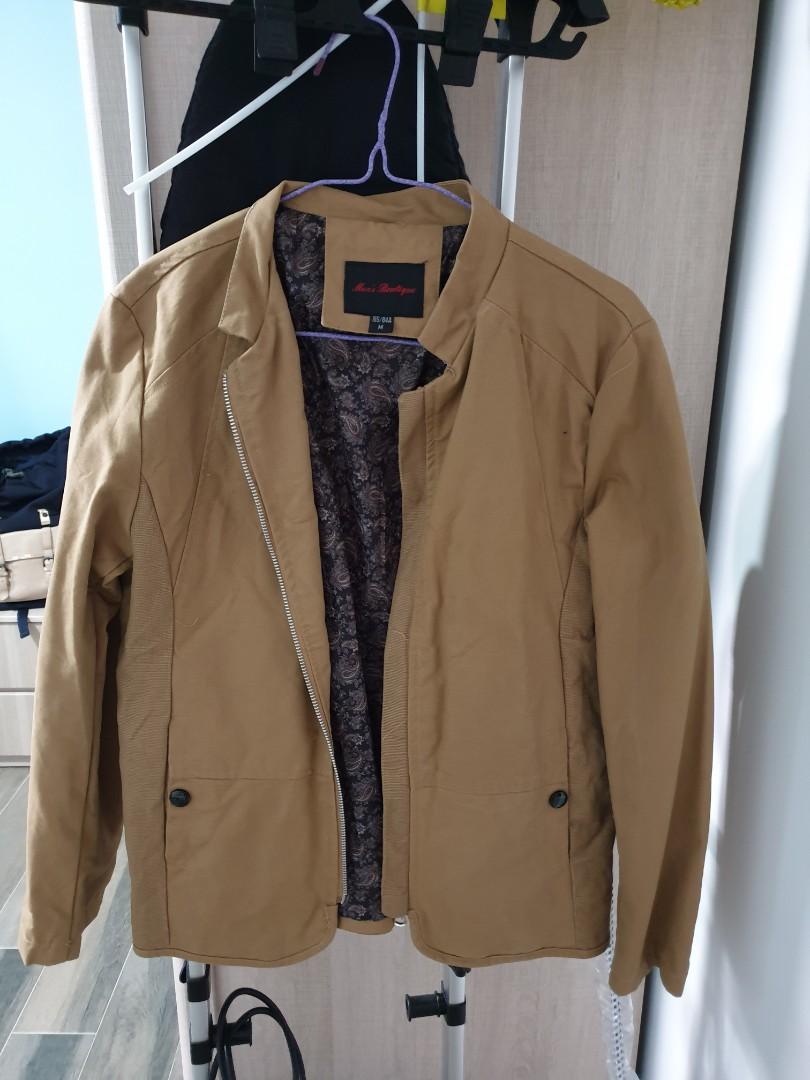 Men jacket (kaki colour, new), Men's Fashion, Tops & Sets, Vests on ...